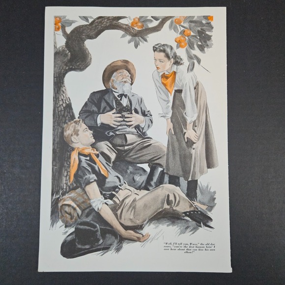 Art | 1941 Western Scene Cowboy Cowgirl Doctor Vintage Print Ad Fruit ...